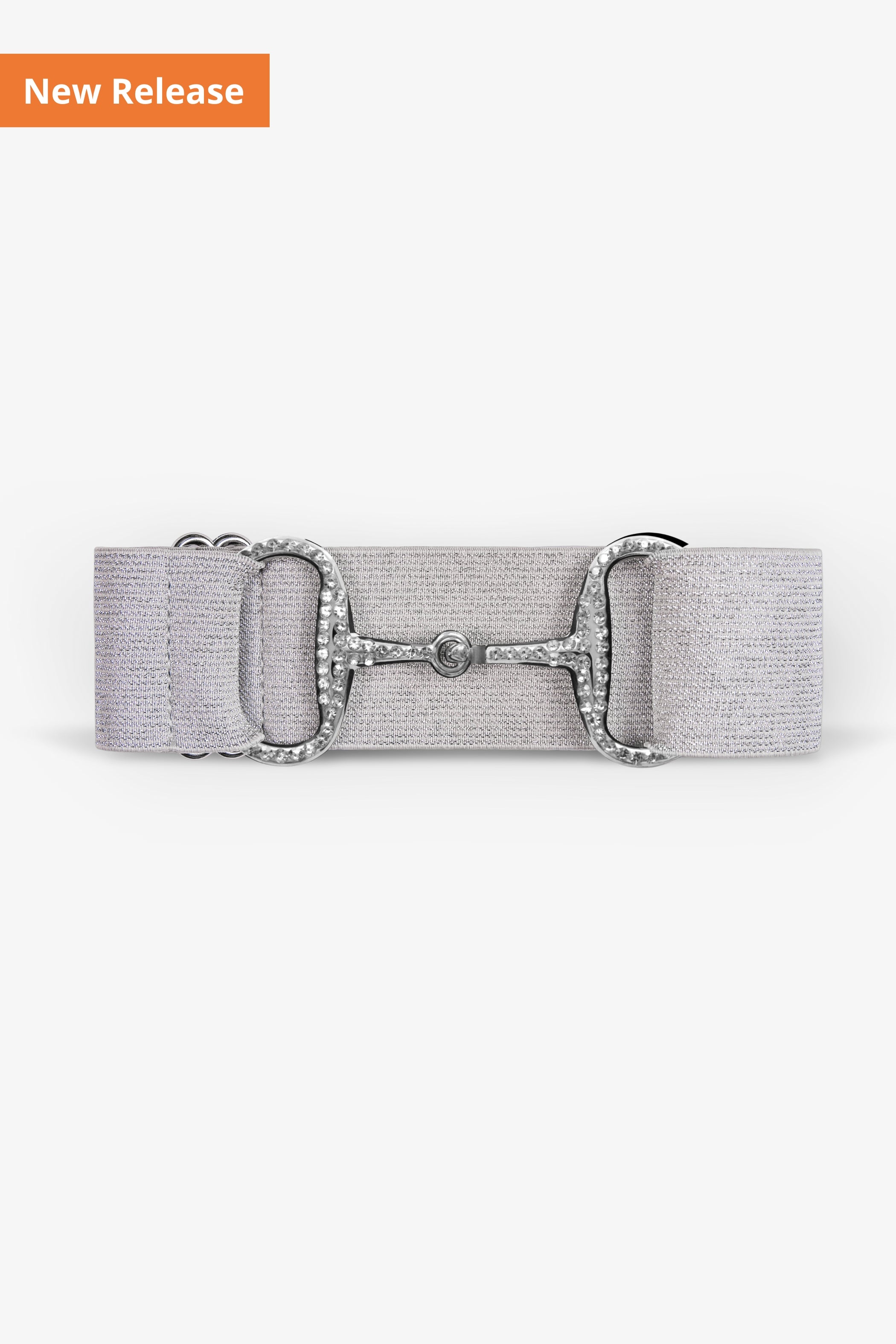 GINNY - SNAFFLE BIT BELT | SILVER STARDUST "SILVER CRYSTALS" – HorseGloss