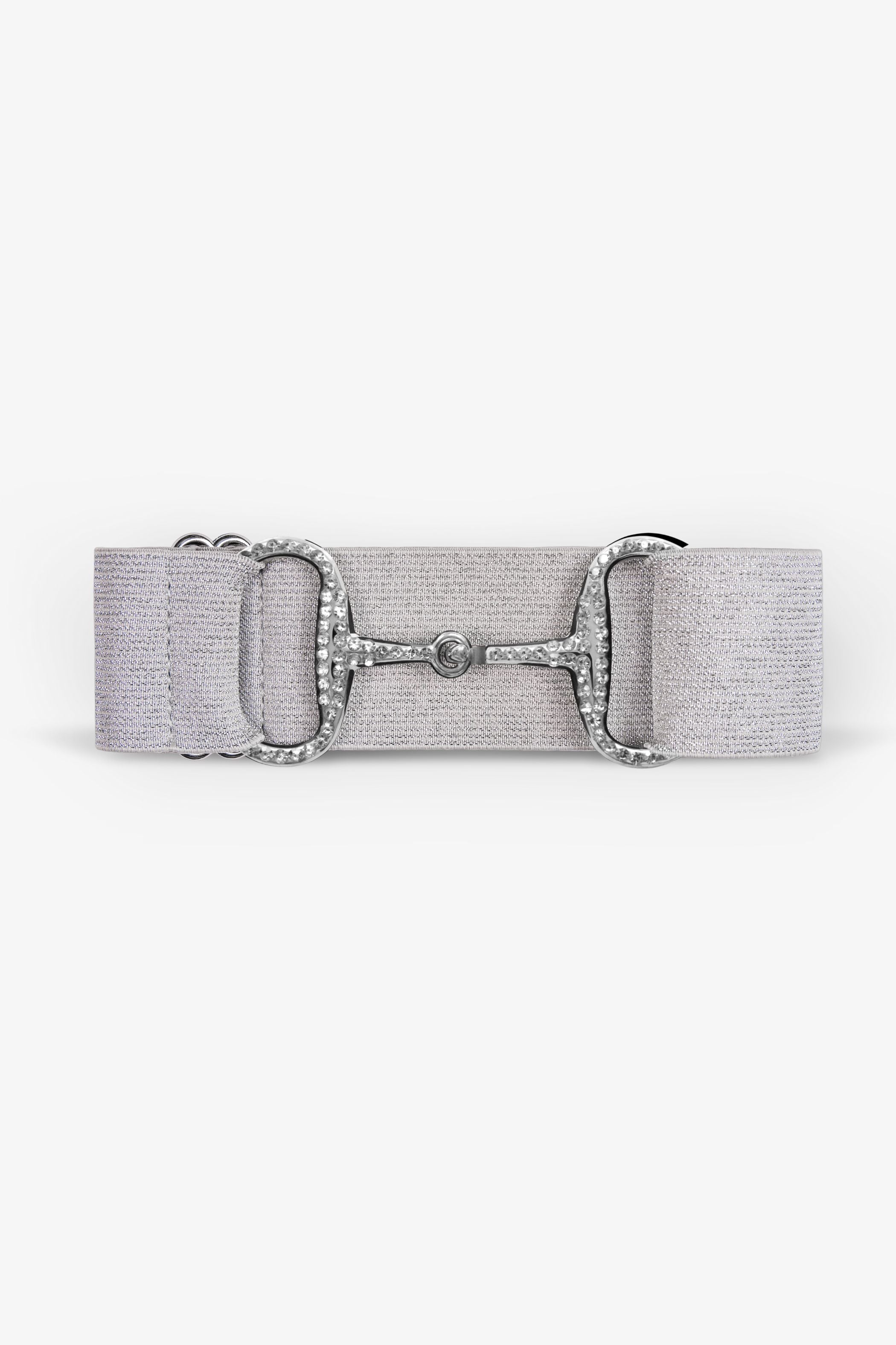GINNY - SNAFFLE BIT BELT | SILVER STARDUST "SILVER CRYSTALS" – HorseGloss